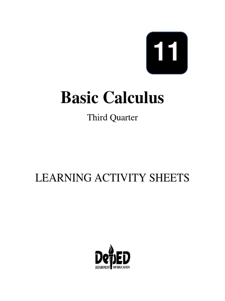 11 Basic Calculus LAS Quarter 3 | PDF | Function (Mathematics) | Derivative
