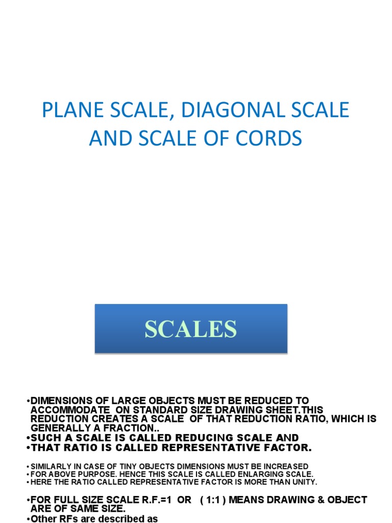 Plane Scale, Diagonal Scale and Scale of Cords | PDF | Angle | Triangle
