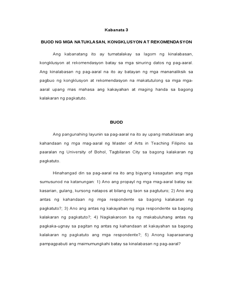 Kabanata 3 | PDF