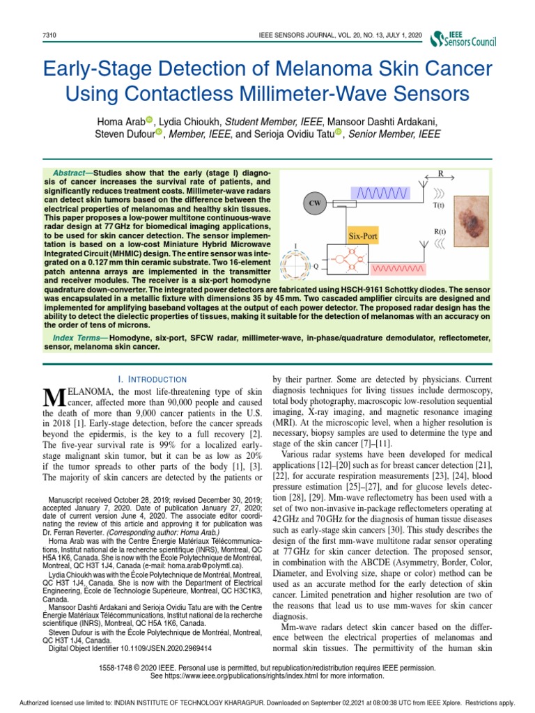 Early-Stage Detection of Melanoma Skin Cancer Using Contactless ...