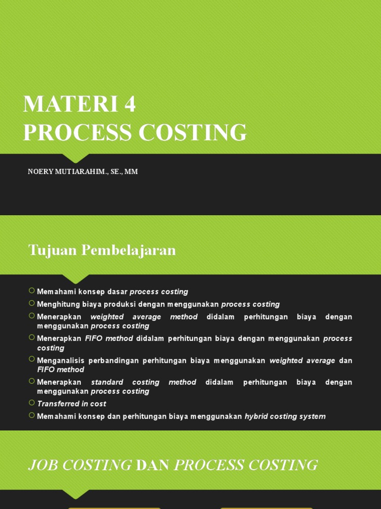 Memahami Proses Costing dan Metode | PDF