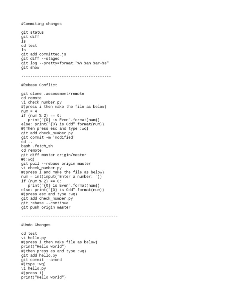 Git Commit and Revert Techniques | PDF | Teaching Methods & Materials | Computers