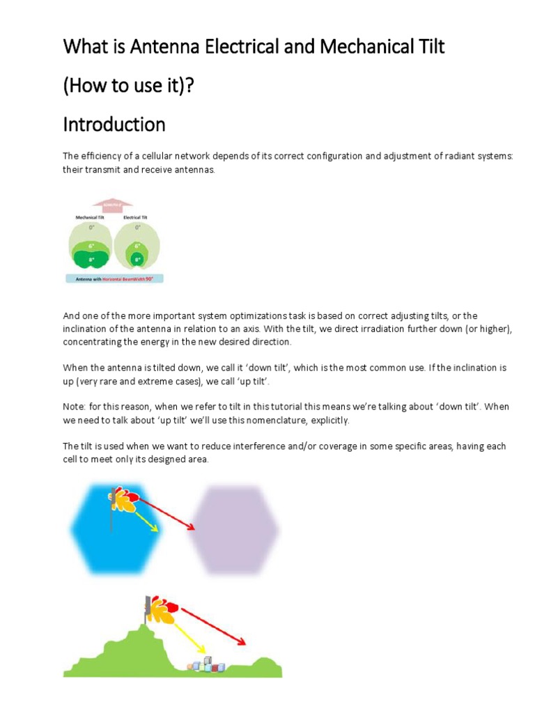 Understanding Antenna Tilt: A Guide to Optimizing Cellular Network ...