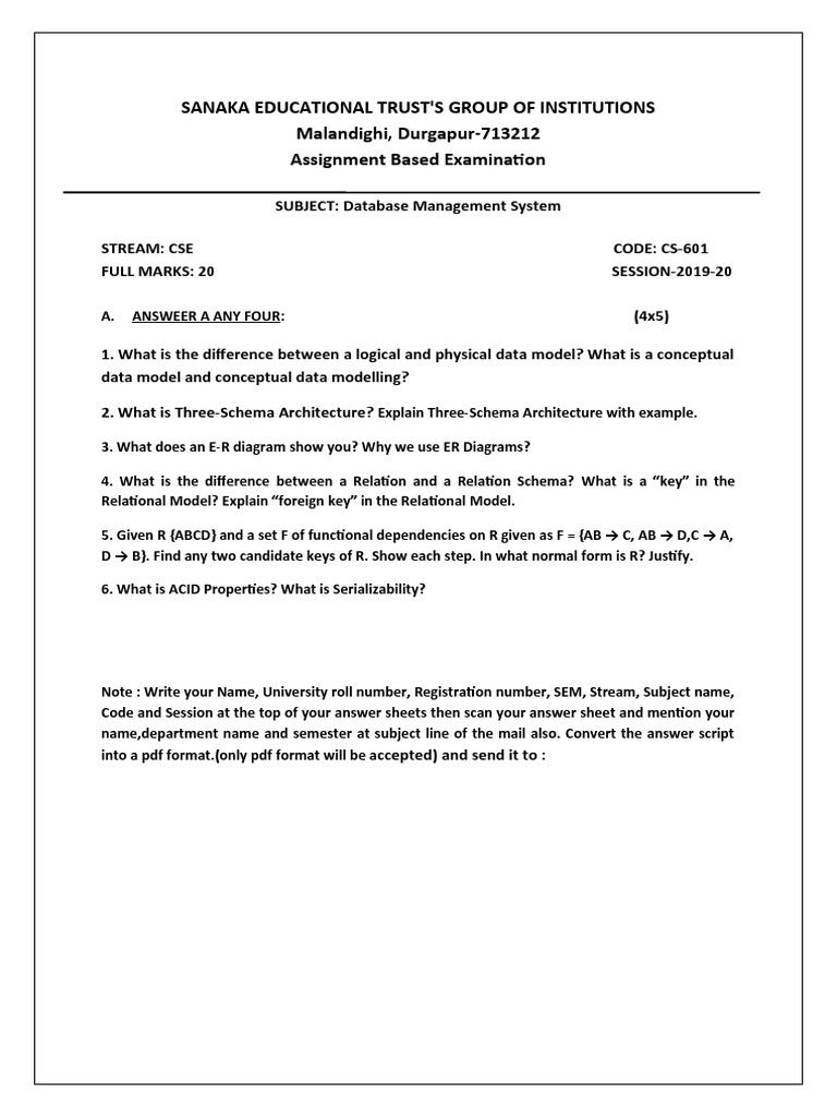 A.D CS-601 Assignment | PDF