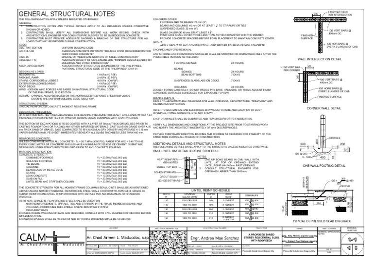 General Structural Notes: Wall Intersection Detail | Download Free PDF ...