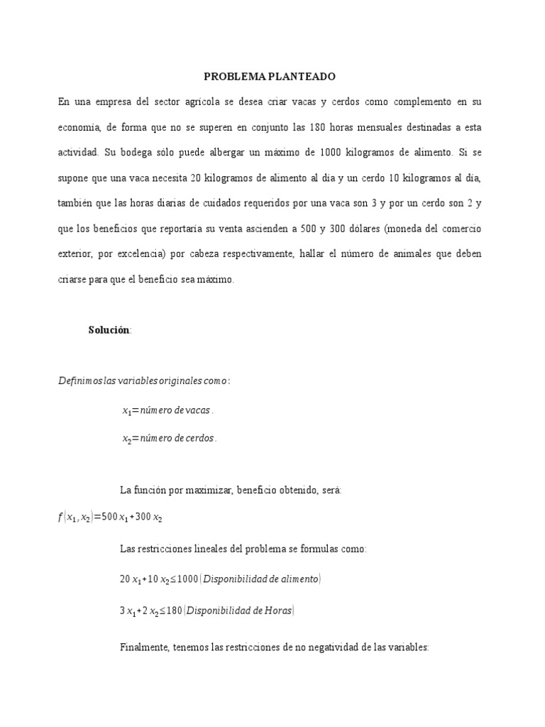 Programación Lineal Algebra | PDF | Matemáticas | Optimización Matemática