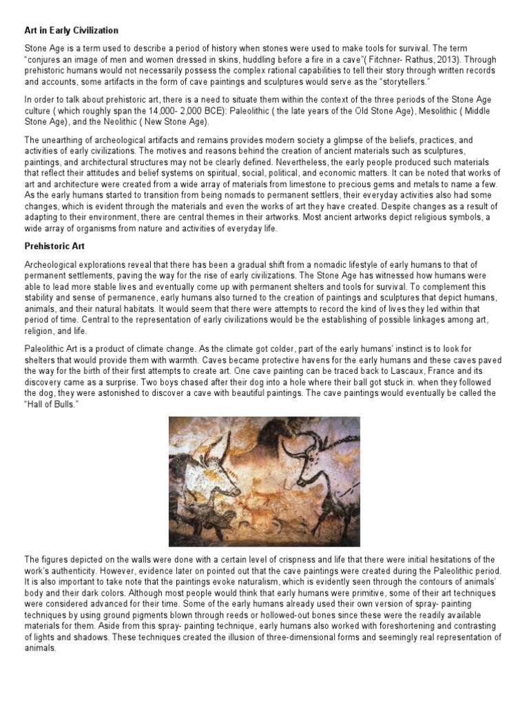 Art Evolution in Early Civilizations | PDF | Ancient Egypt | Stone Age