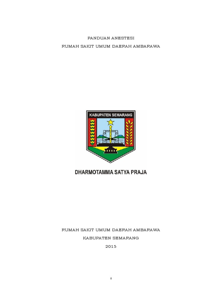 (Sudah Print) Panduan Anestesi | PDF