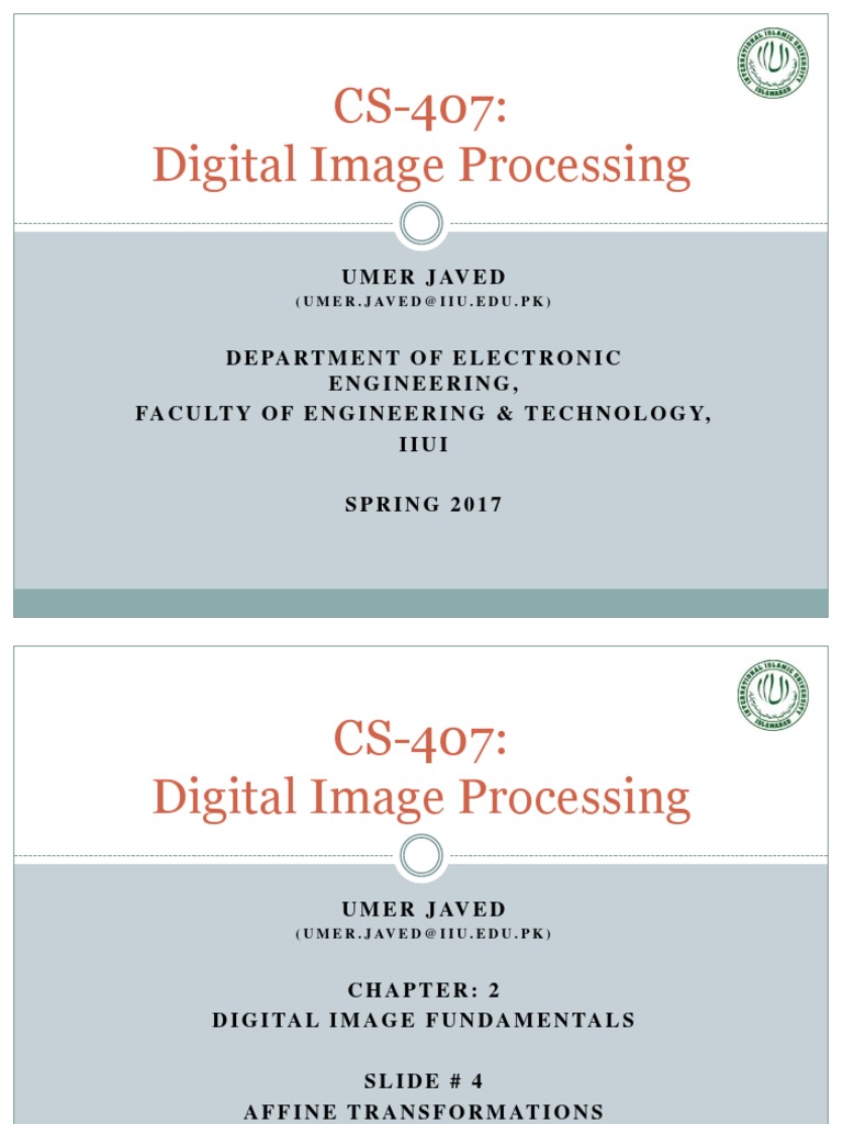 Lecture No 4 Affine Transformations Pdf 2 D Computer Graphics Computer Science 
