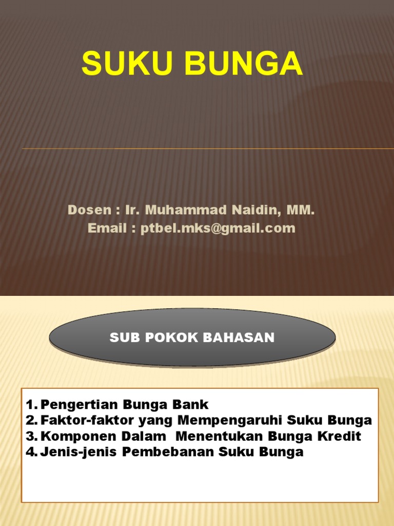 Suku Bunga Bank dan Metode Perhitungannya | PDF