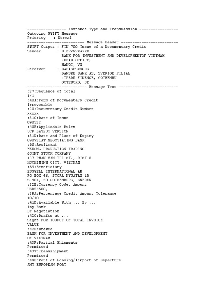 LC Sample | PDF | Economies | Trade