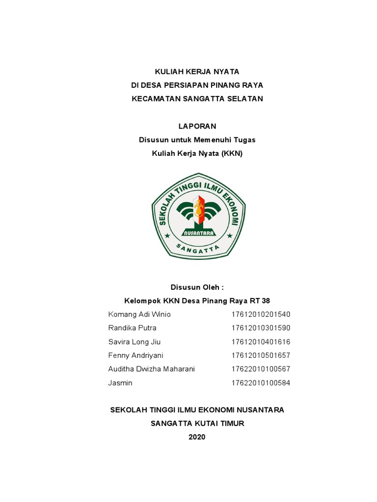 LAP - KKN POSKO 38 (Desa Persiapan Pinang Raya) | PDF