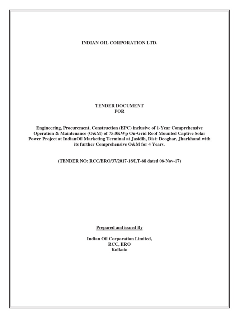 Tender - Solar Power Project | PDF | Banks | Value Added Tax