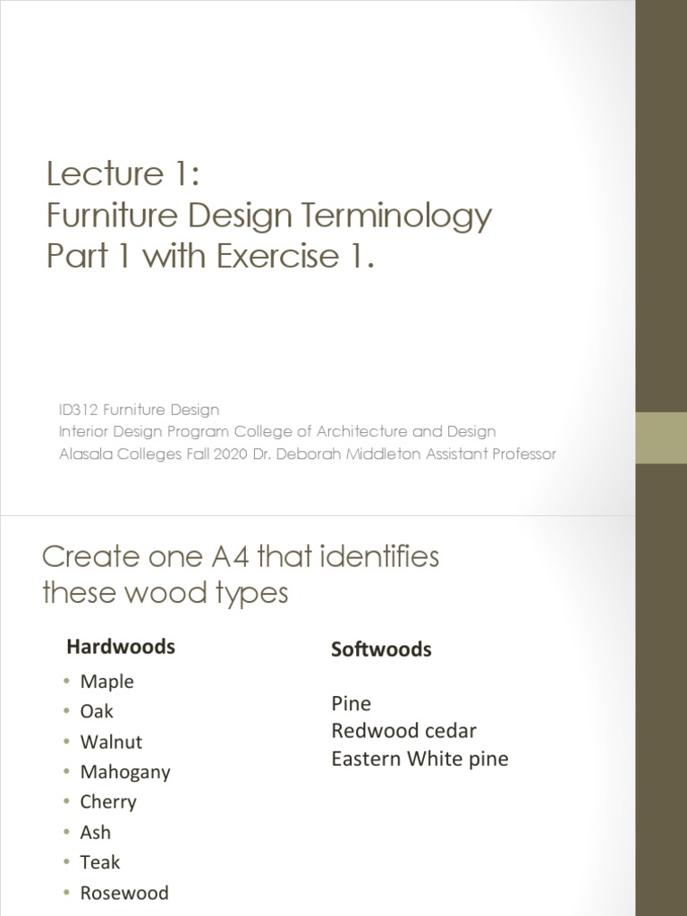 Furniture Design Terminology Part 1 | Download Free PDF | Wood ...