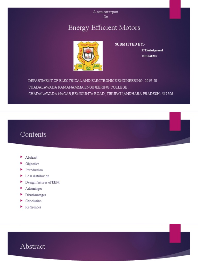 Energy Efficient Motor | PDF | Electric Motor | Electrical Engineering