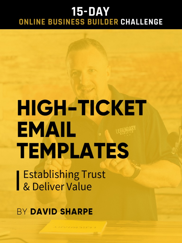 High-Ticket Email Templates: Online Business Builder | PDF | Self ...
