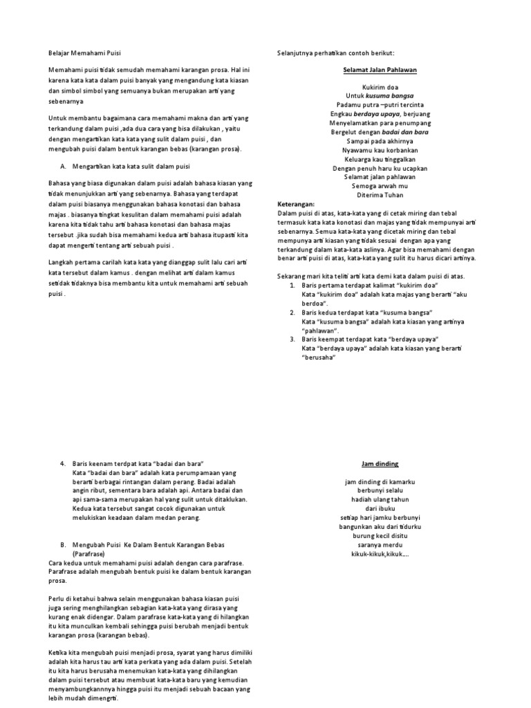 Antologi Puisi | PDF