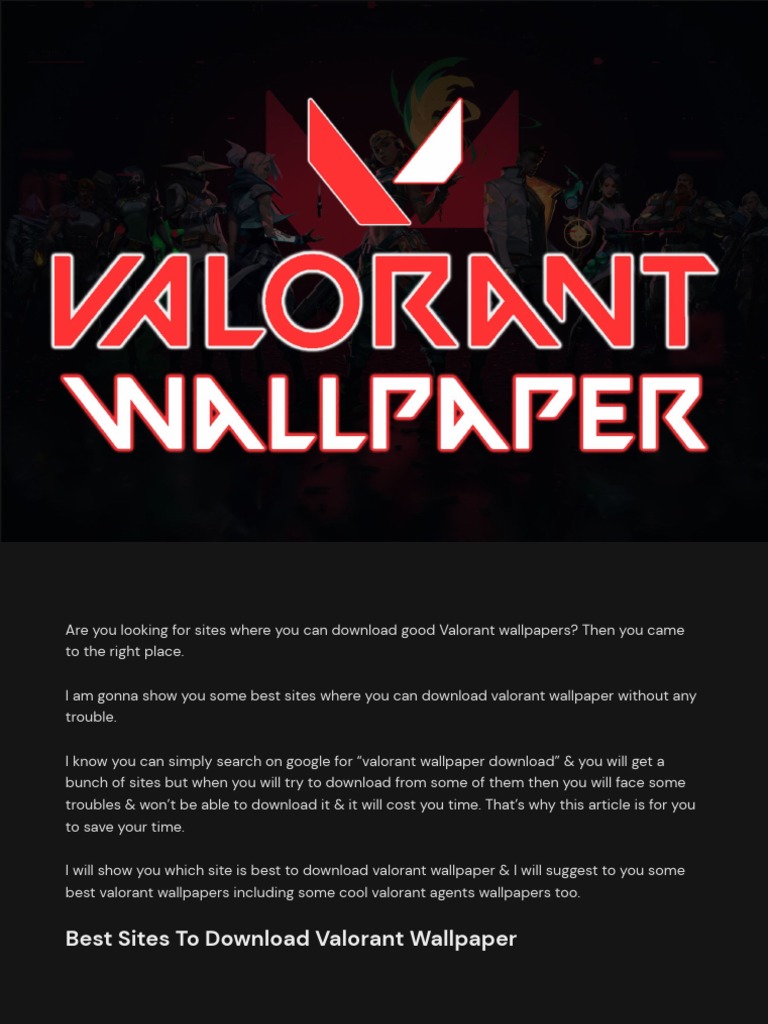 Valorant Wallpaper by MishanurKhan | PDF | Internet Search Engines ...