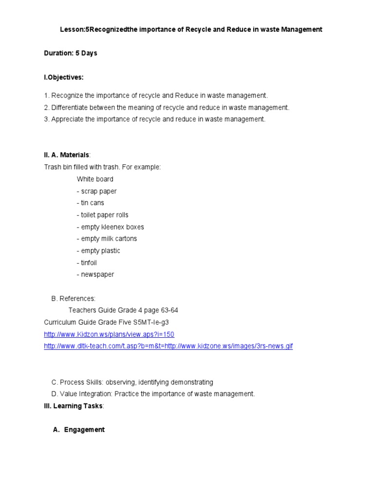 Grade 5 TG Science Q3 Lesson 5 | Download Free PDF | Reuse | Recycling