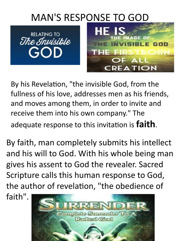 Man'S Response To God: Faith | PDF | Faith | God The Father