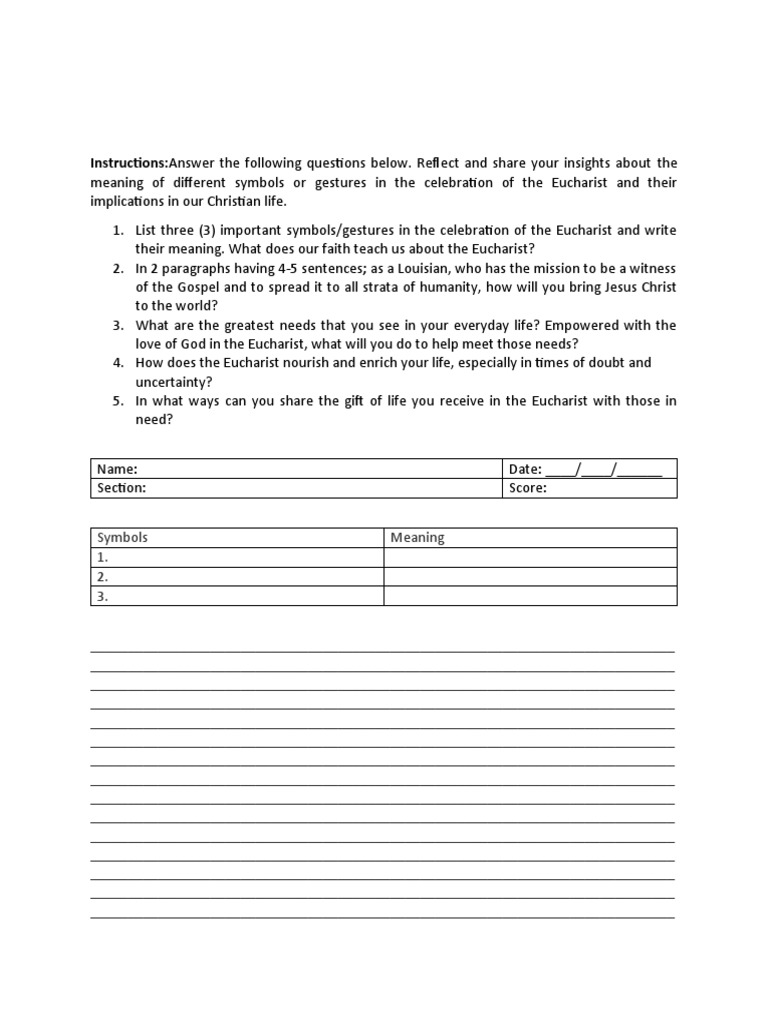 Instructions:Answer The Following Questions Below. Reflect and Share ...