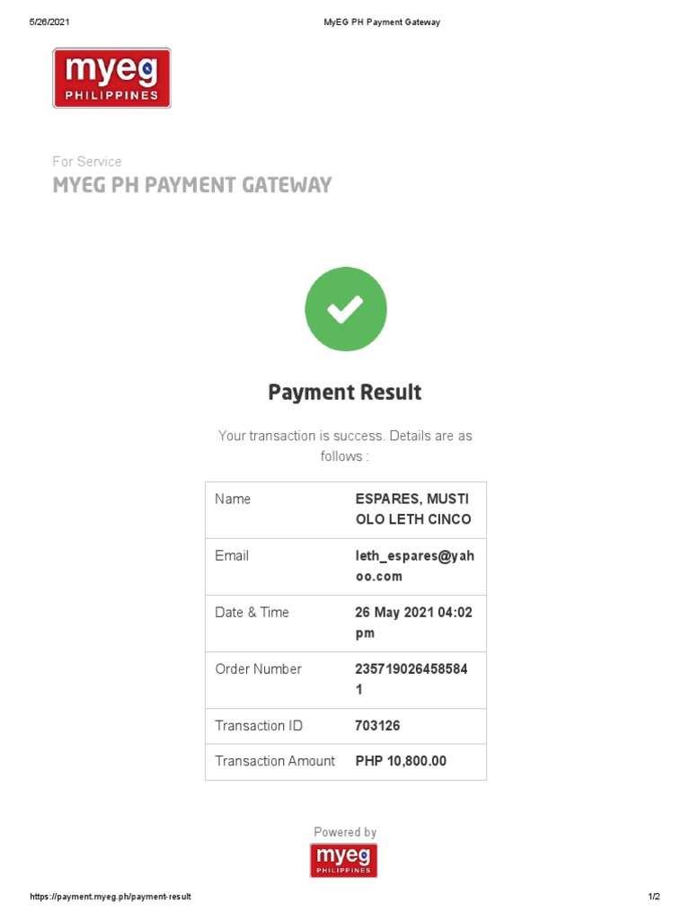 MyEG PH Payment Gateway | PDF