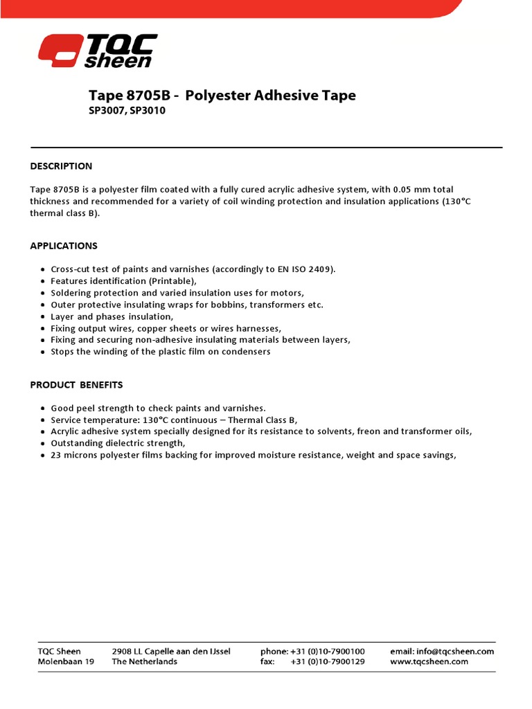 Tape For Adhesion Test Iso2409 2003 Sp3007 Sp3010 | PDF | Insulator ...
