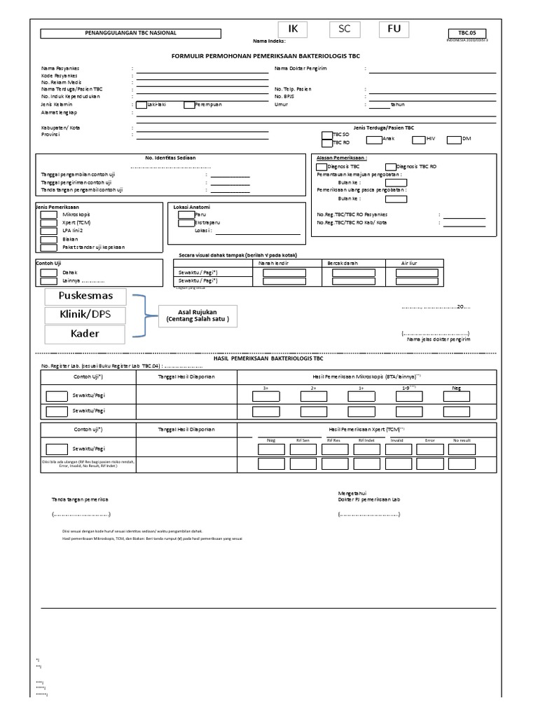 Formulir Permohonan TBC.05 | PDF