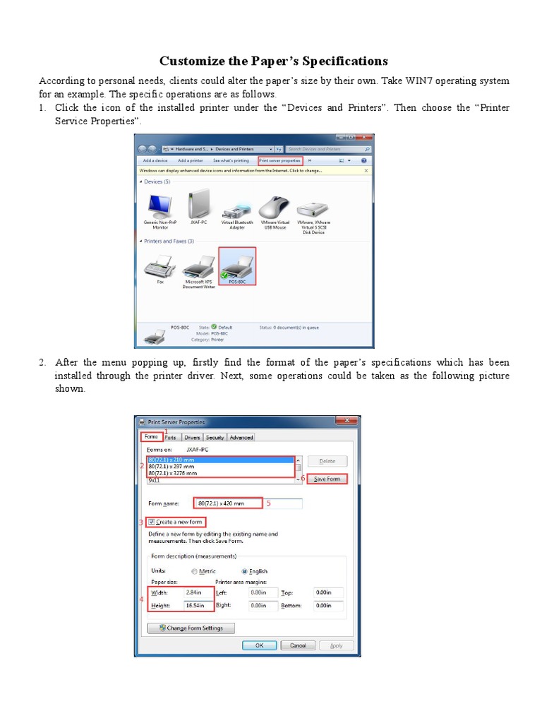Customize The Paper's Specifications | PDF