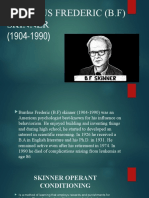 Behaviourism Theory by B.F Skinner PDF | PDF | Reinforcement | Behaviorism