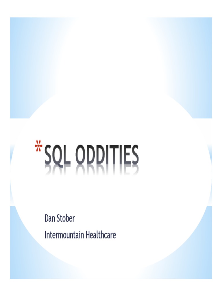 Dan Stober Intermountain Healthcare | PDF | Databases | Data Management