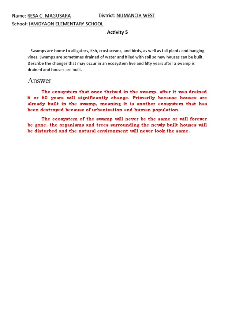 Answer: Activity 5 | PDF