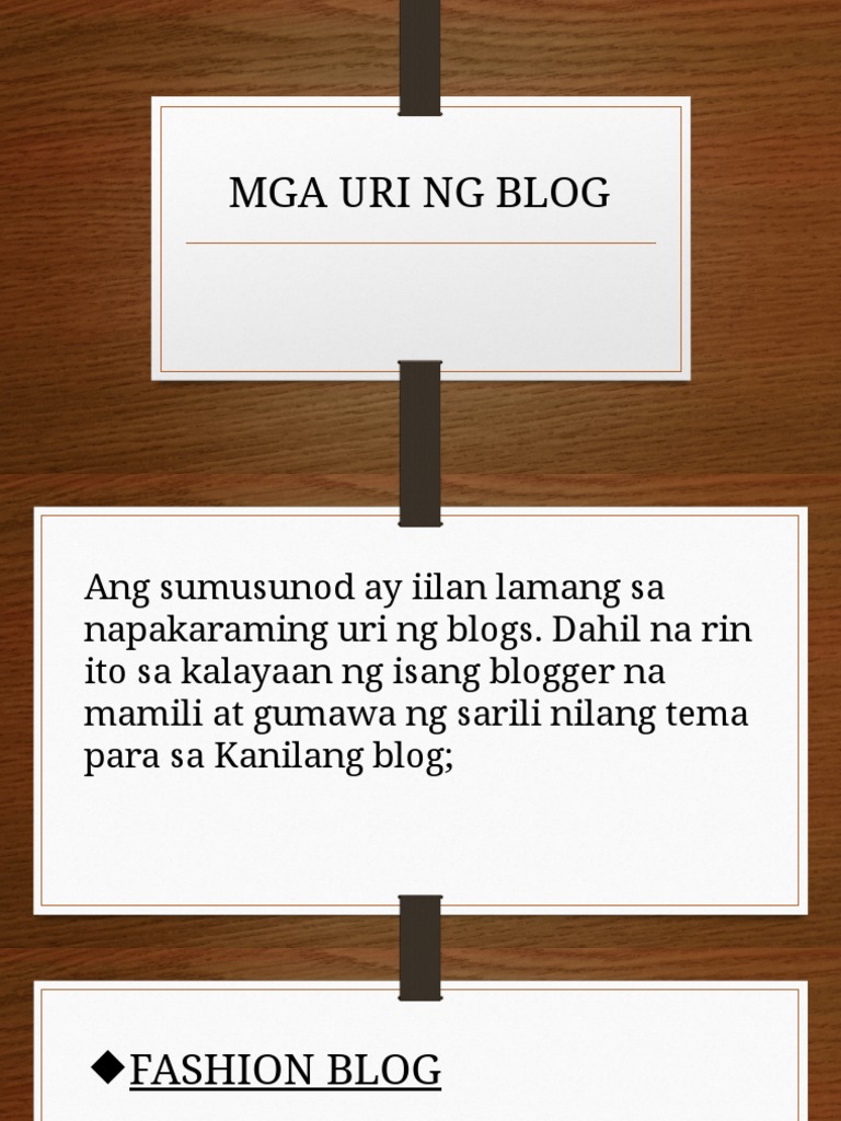Mga Uri NG Blog1 | PDF