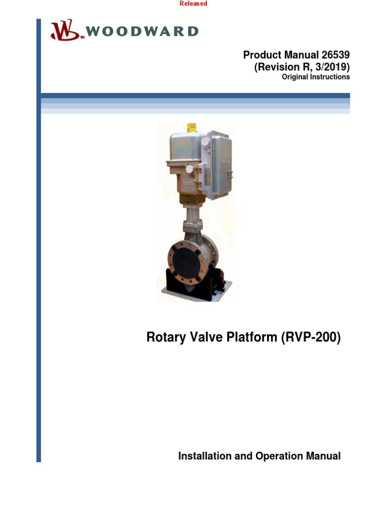 Rotary Valve Platform (RVP-200) : Product Manual 26539 (Revision R, 3/ ...