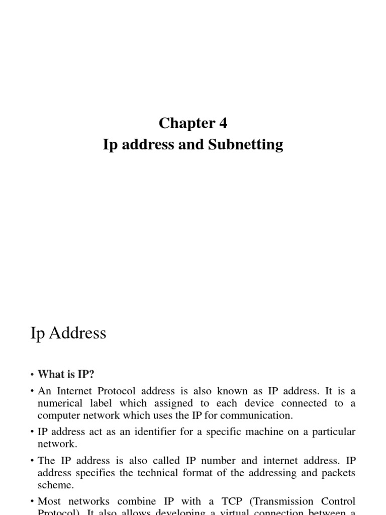 IP Addressing and Subnetting Guide | PDF | Ip Address | I Pv6