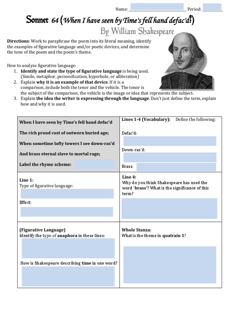 Analyzing Shakespeare's Sonnet 64 | PDF | Poetry | Rhetoric