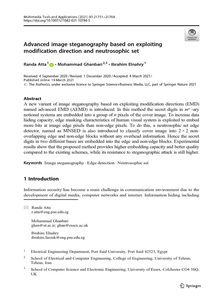 Advanced Image Steganography Based On Exploiting Modification Direction And Neutrosophic Set