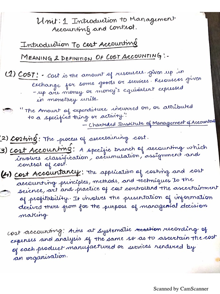 CMA Notes PDF | PDF