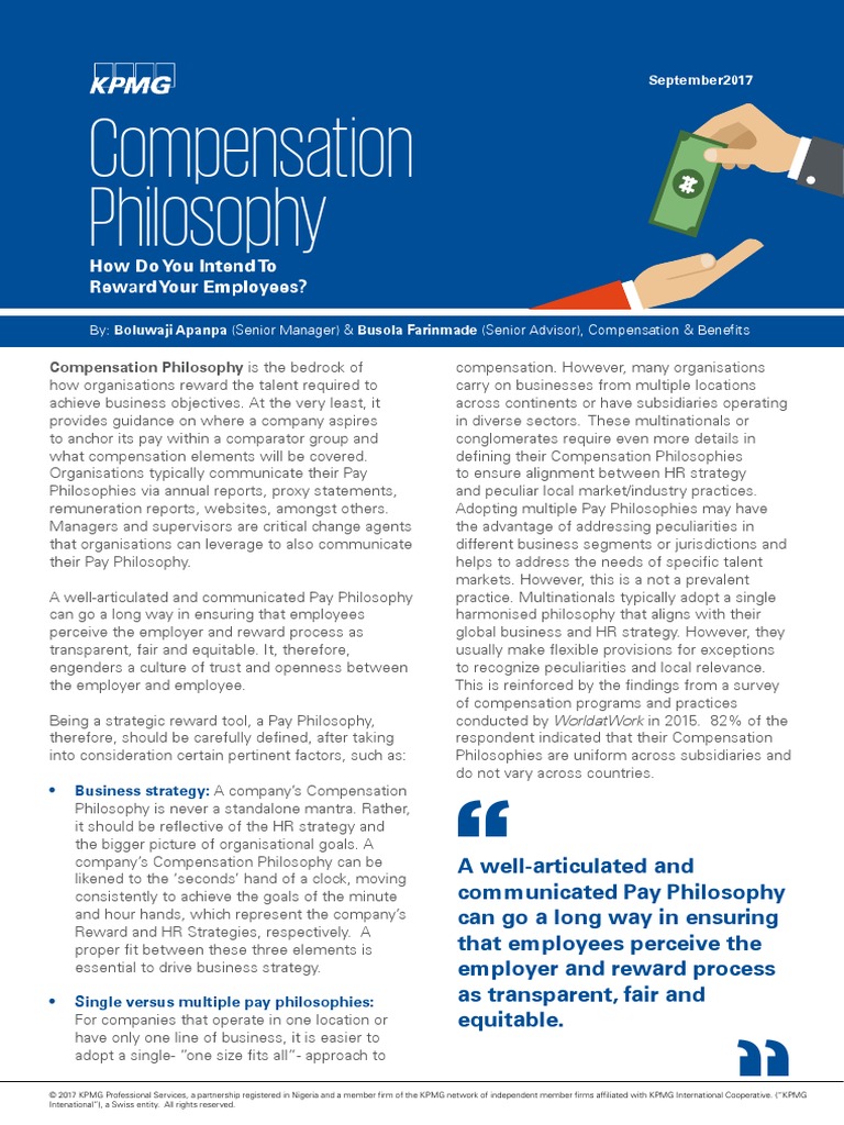 Compensation Philosophy: How Do You Intend To Reward Your Employees ...