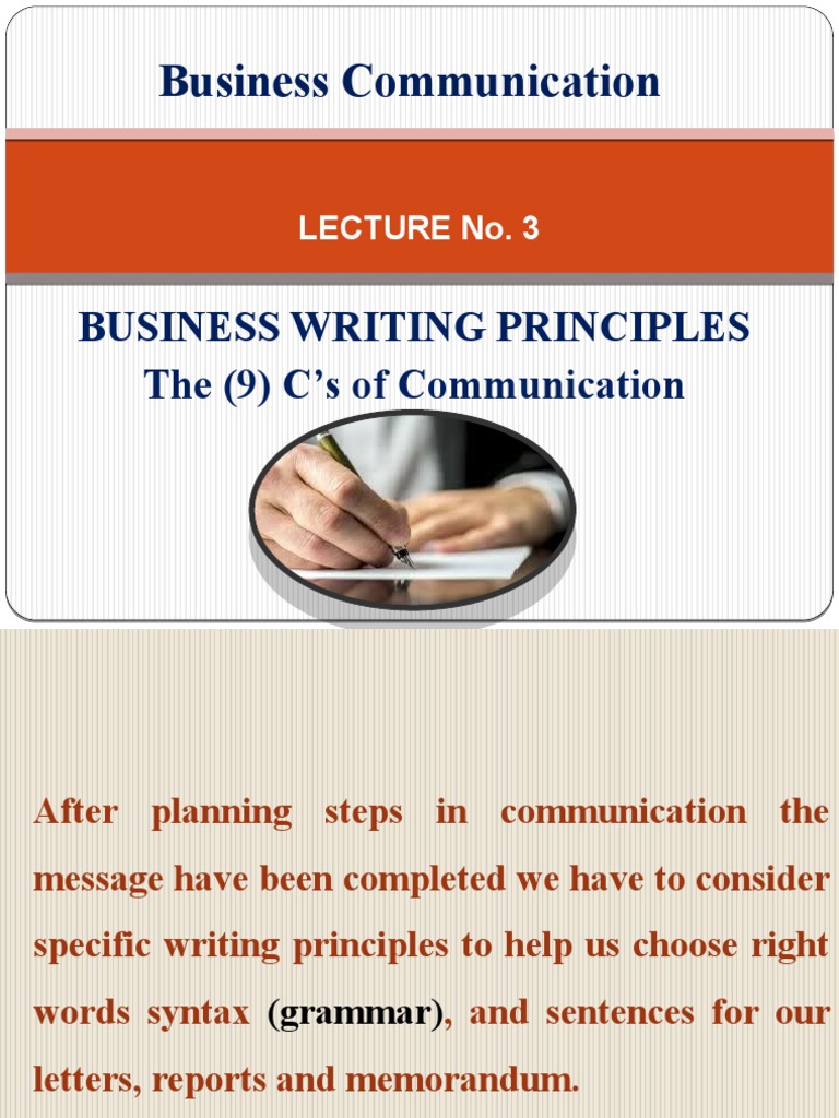 Business Writing Principles (9) C's | PDF | Communication ...