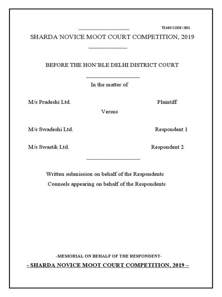 Moot Court Memorial | Download Free PDF | Legal Liability | Government