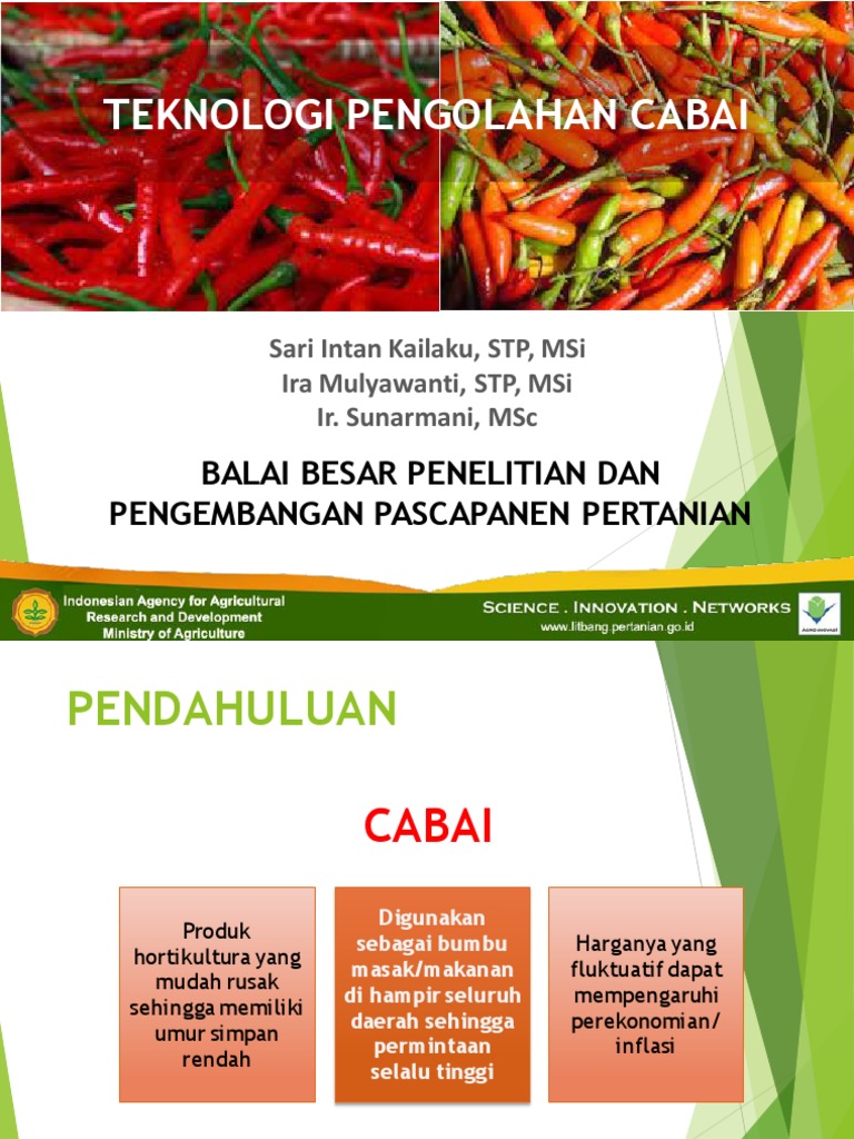 Bimtek Online Teknologi Pengolahan Cabai | PDF