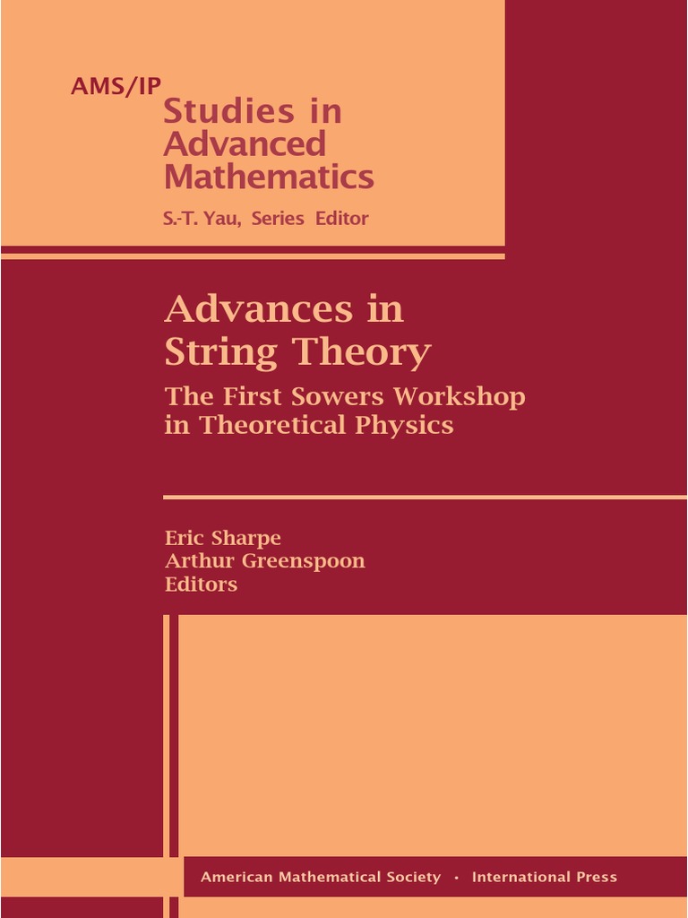 Advances in String Theory: Studies in Advanced Mathematics | PDF ...