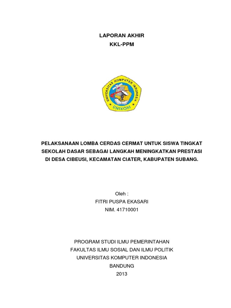 Laporan Akhir KKL-PPM | PDF