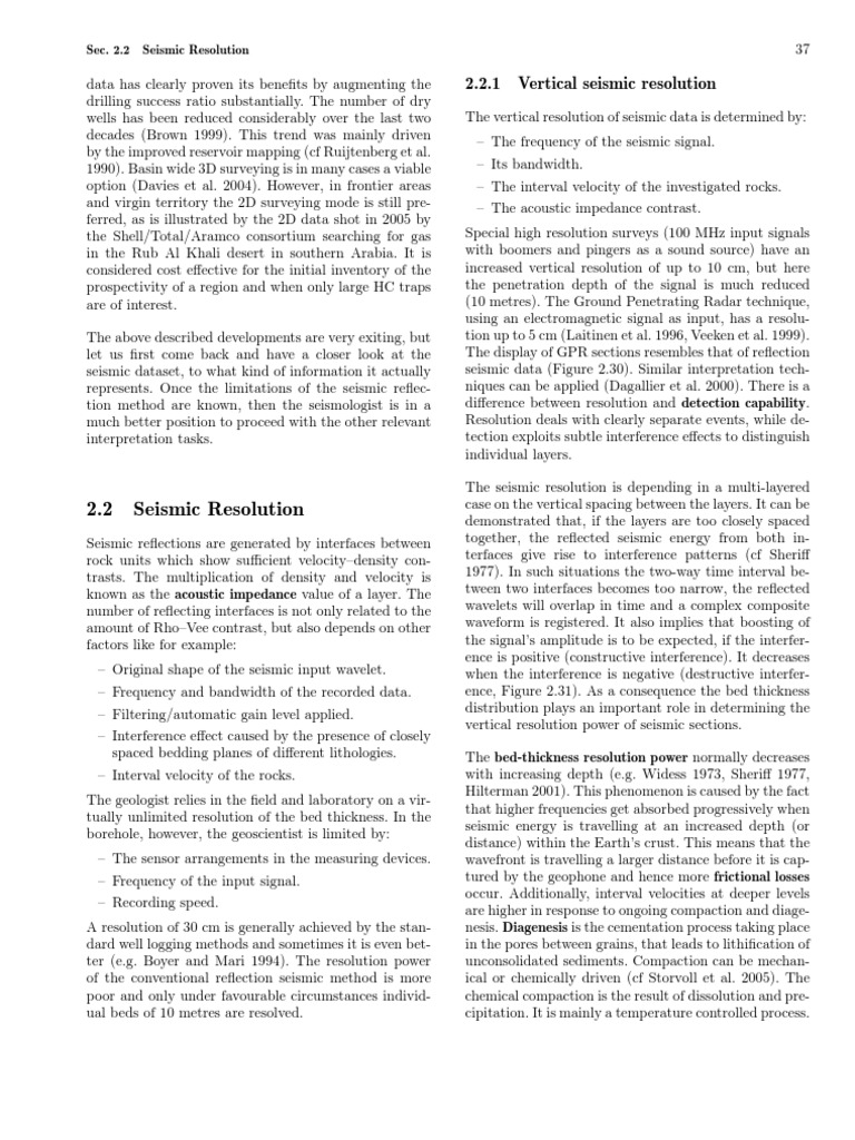 2.2.1 Vertical Seismic Resolution | PDF | Reflection Seismology ...