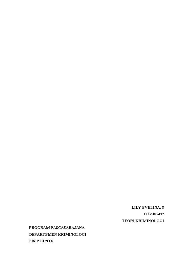 Label, Stigma Dan Reintegrative Shaming | PDF