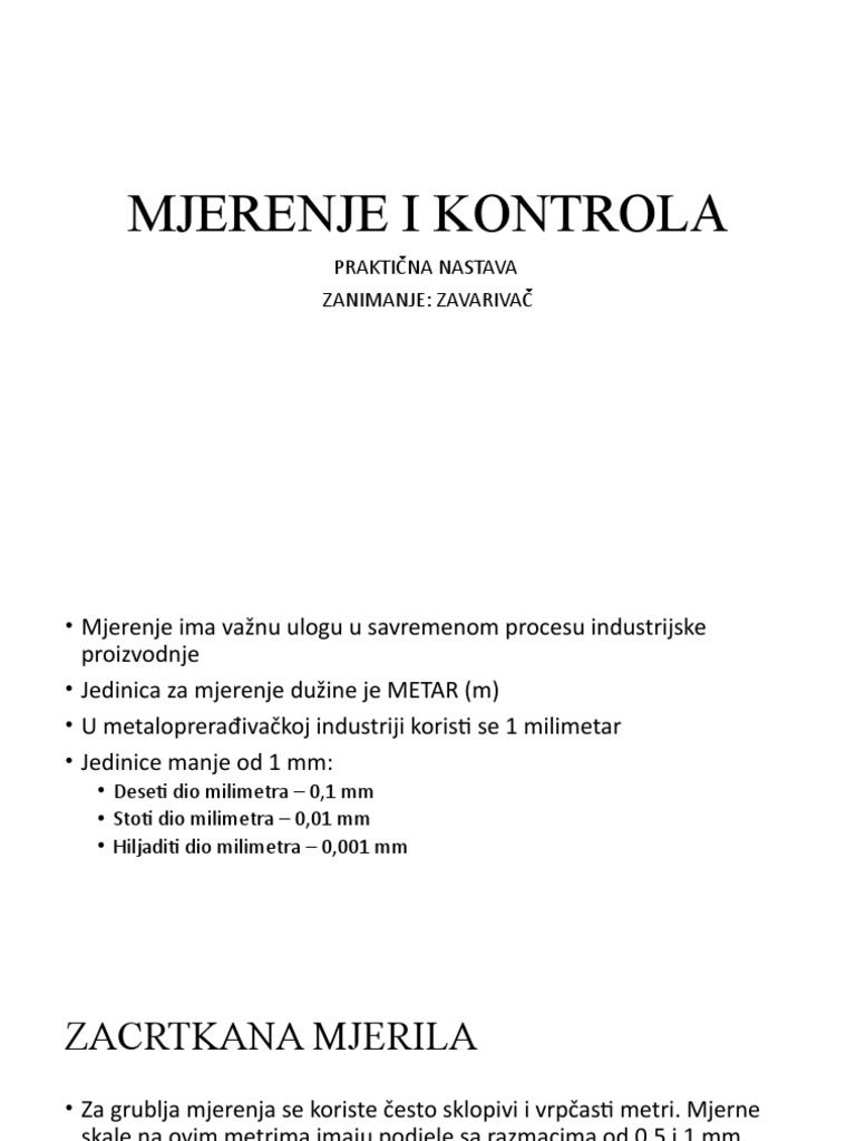 1 Mjerenje I Kontrola | PDF