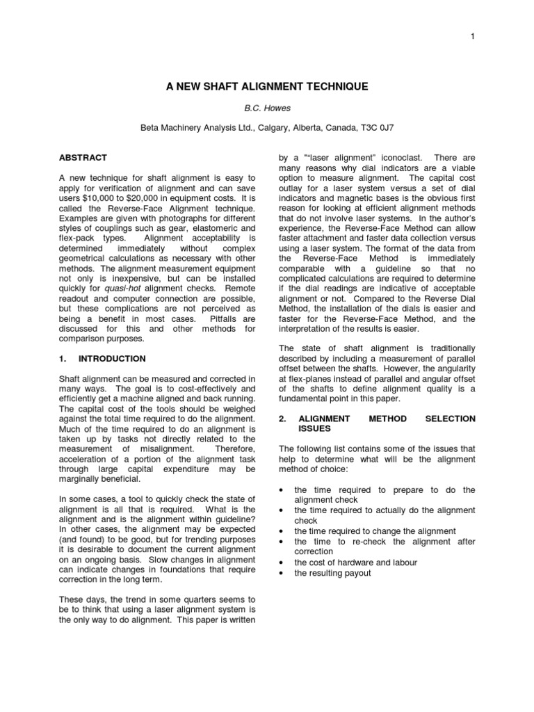 New Shaft Alignment Technique | PDF | Mechanical Engineering | Nature