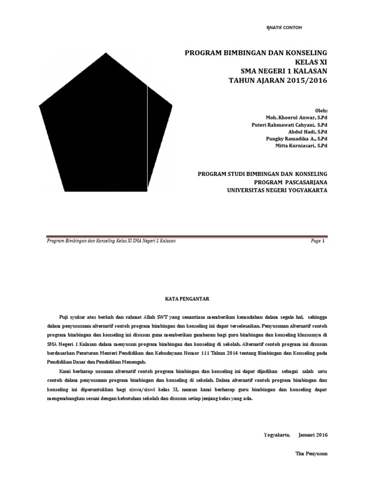 Alternatif Contoh Program BK | PDF