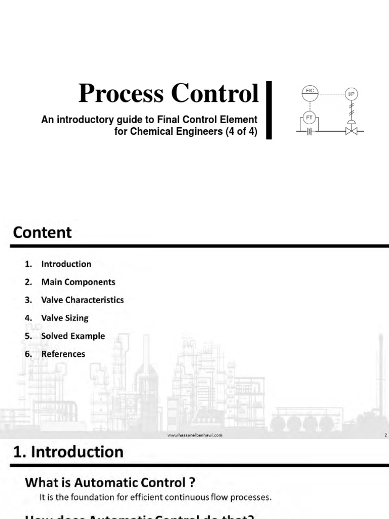 Process Control: An Introductory Guide To Final Control Element For ...